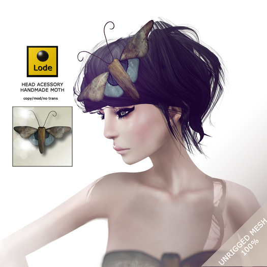 Second Life Marketplace - *LODE* Headwear - Handmade Moth