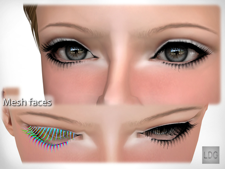 Second Life Marketplace - LDG-Mesh Eyelashes Natural_Non Alpha Texture