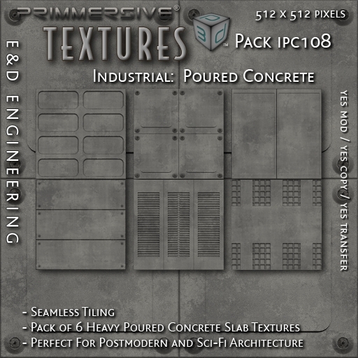 Second Life Marketplace - [IPC108] 6 512px Seamless Poured Concrete and ...