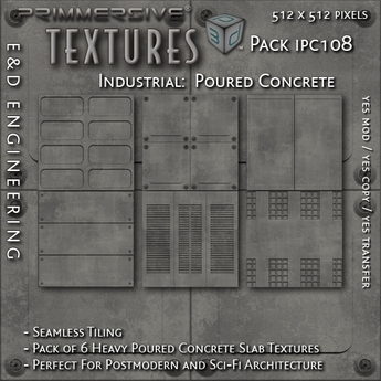 Second Life Marketplace - E&D ENGINEERING: Textures - Industrial Poured ...