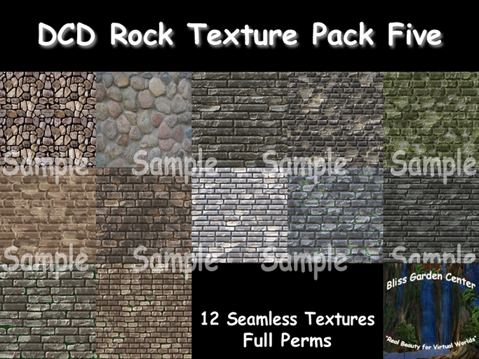 Second Life Marketplace - DCD Rock Texture Pack Five
