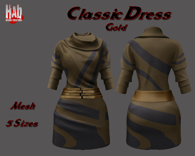 Second Life Marketplace - Classic Dress Gold