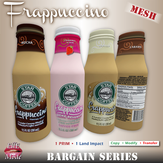 Second Life Marketplace - Frappuccino - 3 Flavors * Mesh * Copy ...