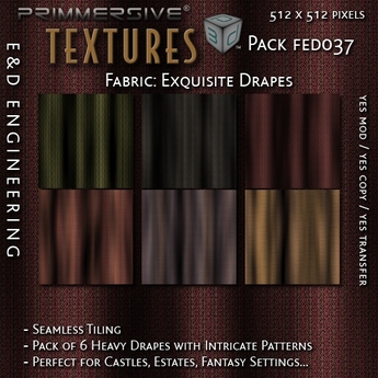Second Life Marketplace - E&D ENGINEERING: Textures - Fabric Exquisite ...