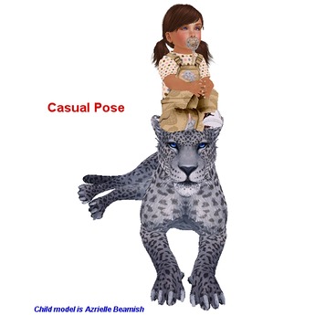 Second Life Marketplace - Toddlers lounging Snow Leopard (Box)
