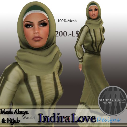 Second Life Marketplace - o))IndiraLove Designs((o~Mesh Abya with Hijab ...