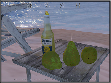 Second Life Marketplace - T-3D Creations [ Pear ] MESH - Full Perm