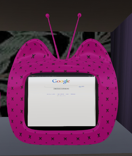 Second Life Marketplace - (Mazlyn's) Web Kitty TV-Pink Skullz
