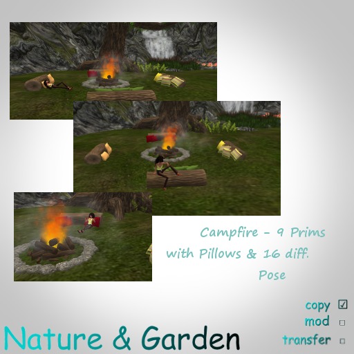 Second Life Marketplace - Campfire - 9 Prims / Box