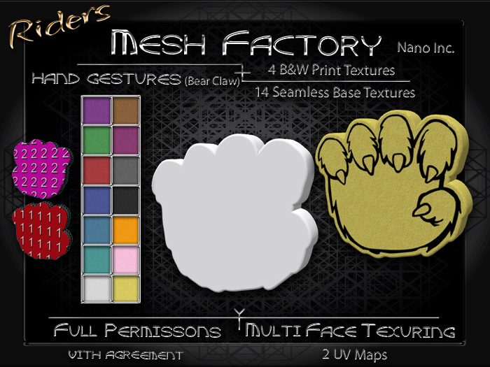 Second Life Marketplace - Riders - Full Permission Mesh, NANO Incl ...
