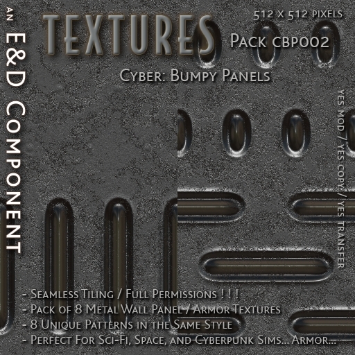 Second Life Marketplace - [CBP002] 8 512px Bumpy Alien Monument Cyber ...