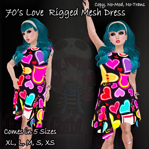 Second Life Marketplace - CCC-70s Love Mesh Dress