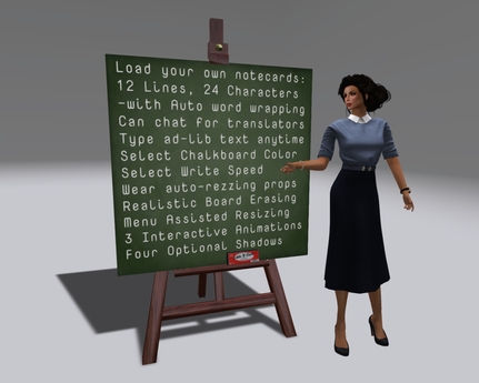Second Life Marketplace - Interactive Animated Chalkboards (Text Edition)