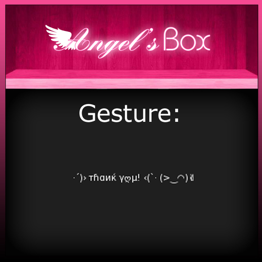 Second Life Marketplace - * Angel's box - Gesture: thank you cute2