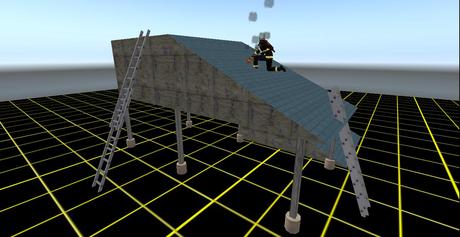 Second Life Marketplace - Fire Department training: Roof training prop