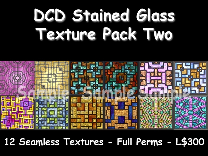 Second Life Marketplace - DCD Stained Glass Texture Pack Two
