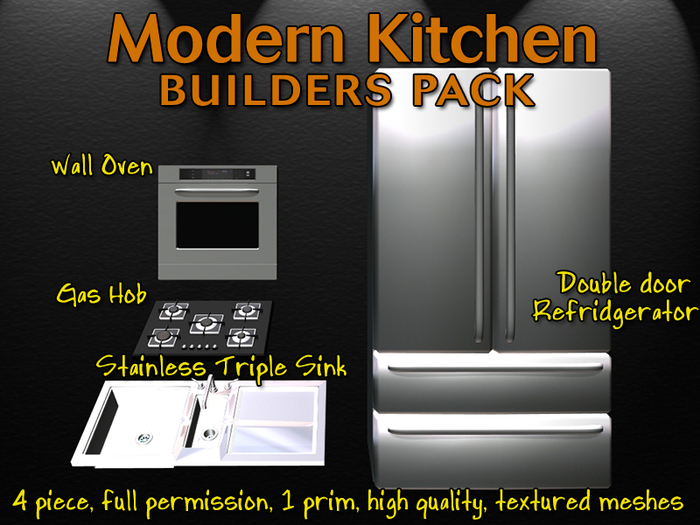 Second Life Marketplace - Modern Kitchen BUILDERS PACK