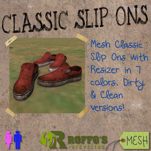 Second Life Marketplace - RRec Classic Slip Ons