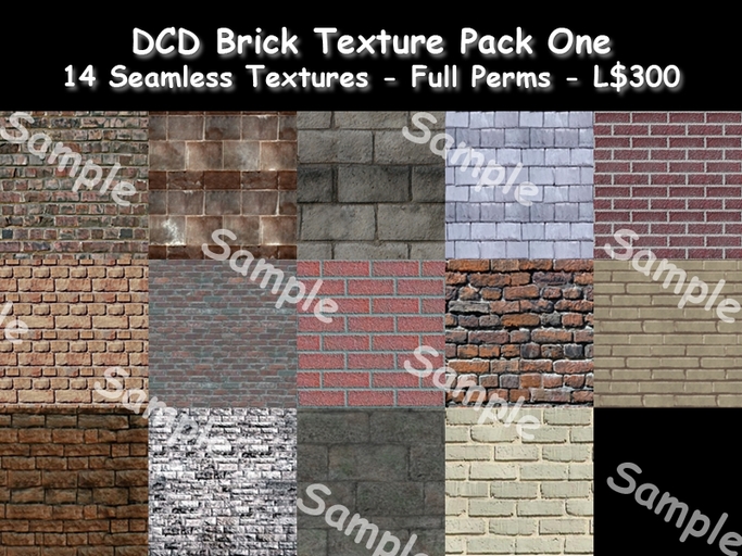Second Life Marketplace - DCD Brick Texture Pack One