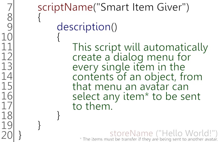 Second Life Marketplace - Hello World { Smart Item Giver } (PERSONAL)
