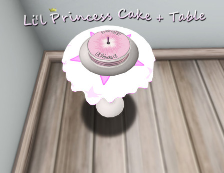 Second Life Marketplace - Li'l Princess Strawberry Cake + Table