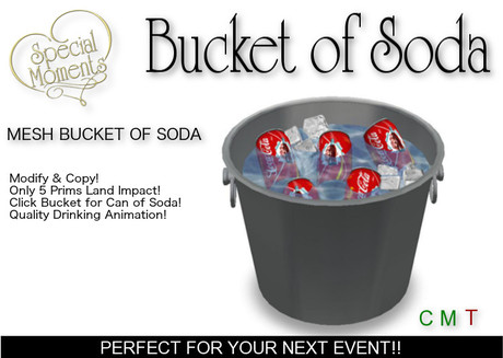 Second Life Marketplace - Bucket of Soda - Coke! Mesh!! Copy!!