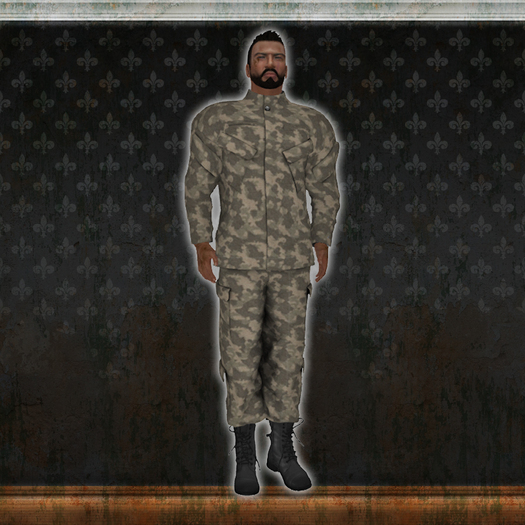 Second Life Marketplace - VDD Mens Army Uniform Desert (FitMesh)