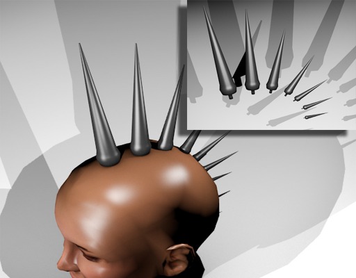 Second Life Marketplace - full perm mesh spiky metal hair