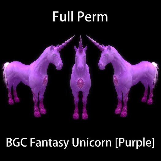 Second Life Marketplace - BGC Fantasy Unicorn [Purple]