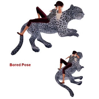 Second Life Marketplace - Adults lounging Snow Leopard (Box)