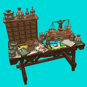 Second Life Marketplace - Mad Scientist Lab Chemical Worktable (7 prims)