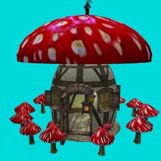 Second Life Marketplace - Wonderland Mushroom House (21 prims)