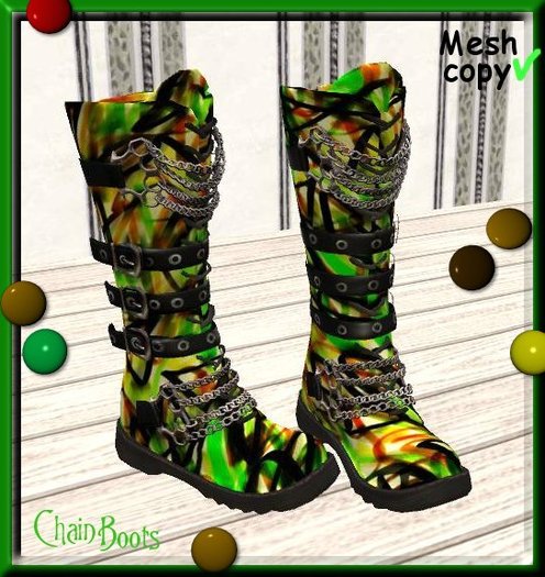 Second Life Marketplace - Absinthe, Art & Angels - Krazy 80s Chain Boots