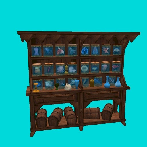 Second Life Marketplace - Marine Biology Specimen Shelves (6 prim)