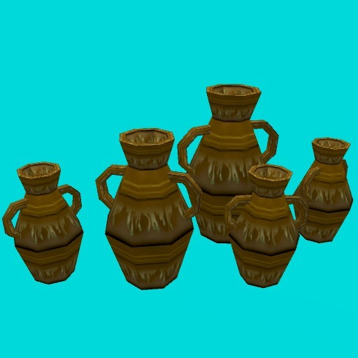 Second Life Marketplace - Headhunter Village 5 Clay Pots (1 prim)