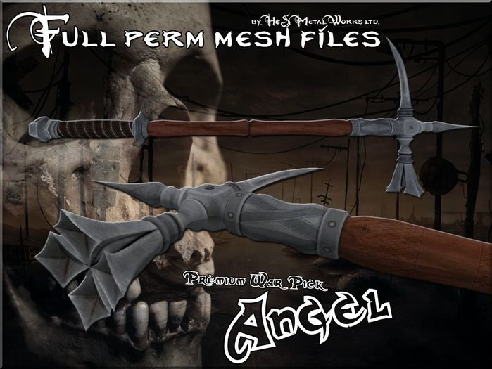 Second Life Marketplace - Premium warpick Angel (medieval, knight)