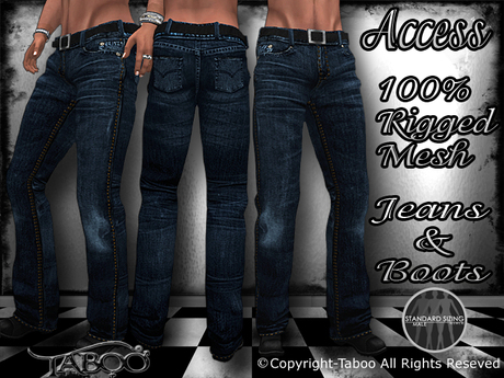 Second Life Marketplace - \\Taboo//Access Jeans&Leather pants-Multi ...