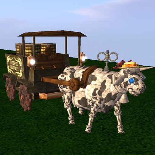 Second Life Marketplace - Clockwork Cow Delivery Cart (28 prims)
