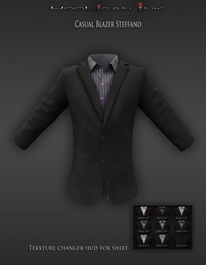 Second Life Marketplace - HooLigan Ink Blazer Steffano - GREY