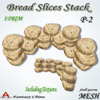 Second Life Marketplace - FC- Bread Slices Stack p-2 1 prim full perm