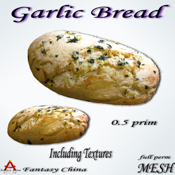 Second Life Marketplace - FC- Mesh Garlic Bread 0.5 prim full perm