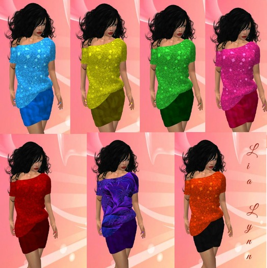 Second Life Marketplace - *FATPACK* Lia Lynn Mini-Skirt - Chinese Silk