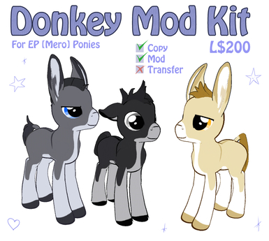 Second Life Marketplace - EP Pony Donkey Mod Kit