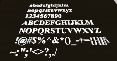 Second Life Marketplace - Troymart TNRB (Times New Roman Bold) Mesh ...