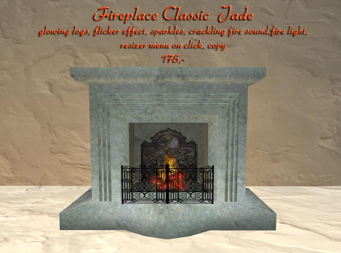 Second Life Marketplace - Fireplace Classic Jade