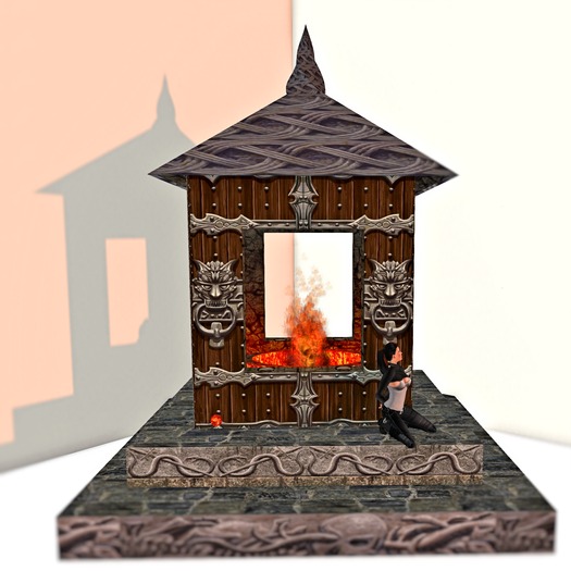 Second Life Marketplace - Dungeon Fireplace 13 prims