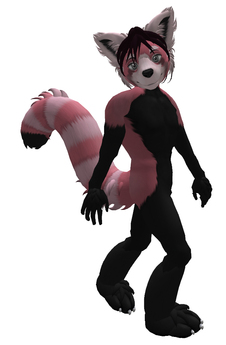 Second Life Marketplace - Luskwood Red Panda (Wah) Avatar - Pink Male
