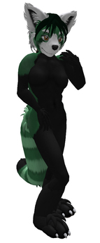 Second Life Marketplace - Luskwood Red Panda (Wah) Avatar - Green Female
