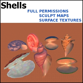 Second Life Marketplace - Shells : FULL PERMS sculpt maps and surface ...