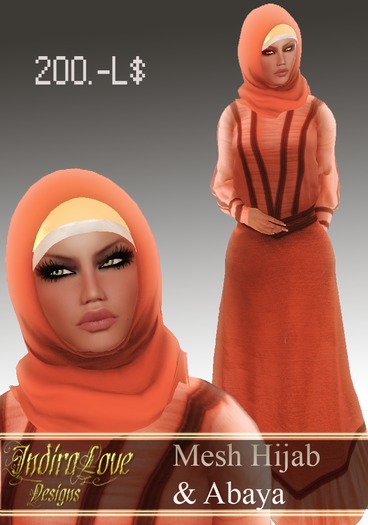 Second Life Marketplace - o))IndiraLove Designs((o~Mesh Abya with Hijab ...